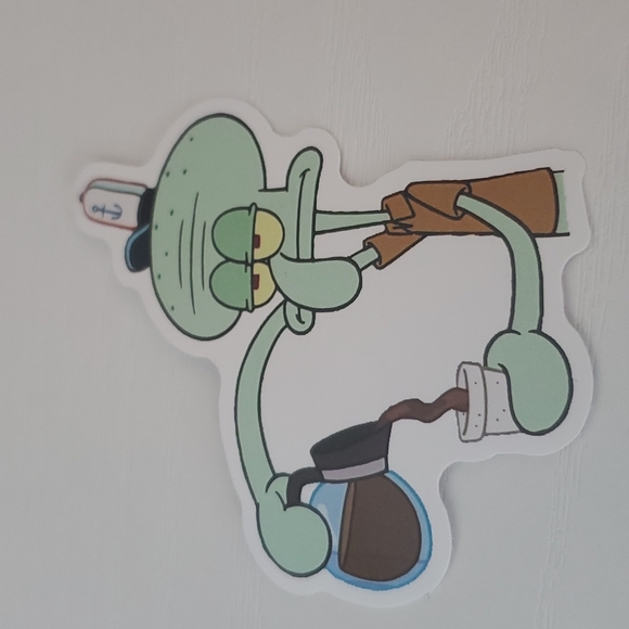 Other | Squidward Coffee Sticker | Poshmark